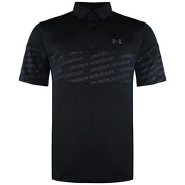 Under Armour Black Casted Mens Playoff 2,0 Blockiert Poloshirt 1363032 001