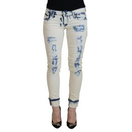 Verwaschene Skinny Jeans mit Used-Look