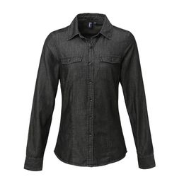 Premier - Hemd f&uuml;r Damen (Jeans-Schwarz)
