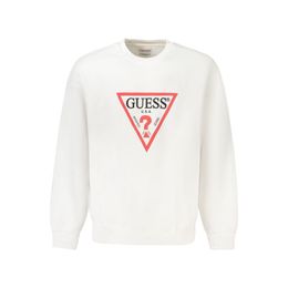 Guess Jeans wei&szlig;er Baumwollpullover f&uuml;r Herren