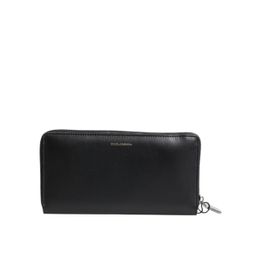 Dolce & Gabbana Schwarze Blaue Exotische Leder Pr&auml;gung Continental Geldb&ouml;rse