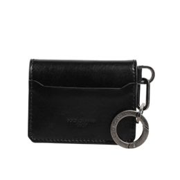 Dolce & Gabbana Geldb&ouml;rse aus schwarzem Leder mit gepr&auml;gtem Logo, Schl&uuml;sselanh&auml;nger und Kartenhalter Geldb&ouml;rse