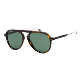 HUGO BOSS - Pilotenjacke-Sonnenbrille f&uuml;r Herren, Titanium-Grau (Havannabraun)