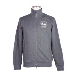 La Martina Herren Grauer Baumwollpullover
