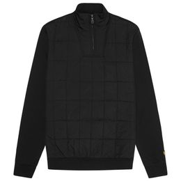 Lyle & Scott Lyle & Scott Hybrid Quilted Black Half-Zip-Sweatshirt