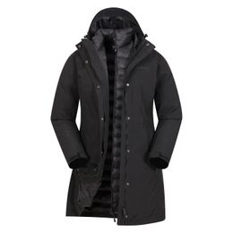 Mountain Warehouse Damen/Damen Alaskan Long 3 in 1 Jacke (Jet Black)