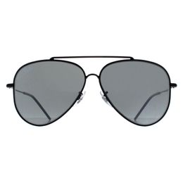 Ray-Ban Aviator Unisex Schwarz Silber Spiegel RB0101S Aviator zur&uuml;ck