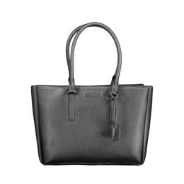 Calvin Klein Schwarze Polyurethan Damen Schultertasche