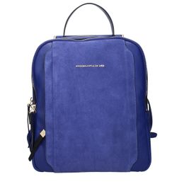 Piquadro Blauer Leder-Rucksack