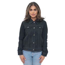 Damen-Trucker-Jeansjacke aus Ziegenwildleder-Astoria