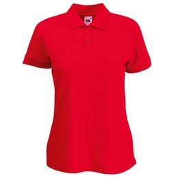 Fruit of the Loom Womens Lady-Fit 65/35 Kurzarm-Poloshirt (Rot)