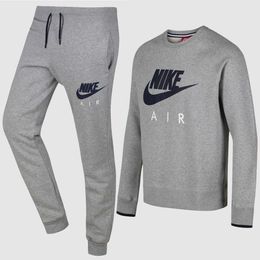 Nike Herren-Trainingsanzug mit Rundhalsausschnitt Grau