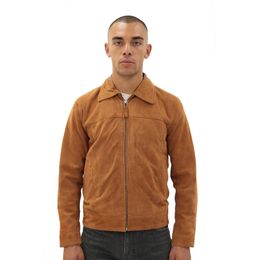 Harington-Jacke f&uuml;r Herren im Retro-Stil aus Ziegenveloursleder &ndash; Z&uuml;rich