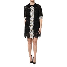 Dolce & Gabbana Spitzen-Minikleid mit floralen Verzierungen