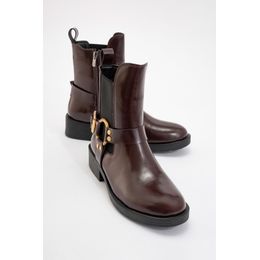 Stone Schnalle Rei&szlig;verschluss Stiefelette