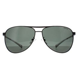Polaroid Aviator Herren Matt Schwarz Gr&uuml;n Polarisiert PLD 2160/G/S/X