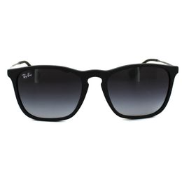 Ray-Ban Runde Herren Gummi Schwarz Gradient Grau Sonnenbrille