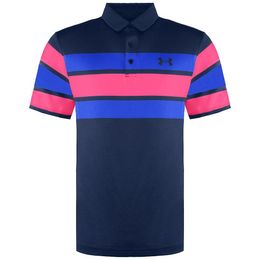 Under Armour Playoff 2.0 Herren Blue/Pink Polo -Hemd