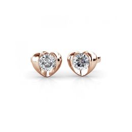 Simply Love Ohrringe - Rose Gold und Kristall
