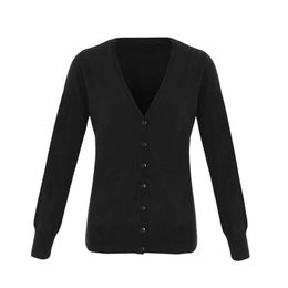 Premier - "Essential" Strickjacke V-Ausschnitt f&uuml;r Damen (Schwarz)