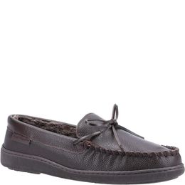 Hush Puppies Herren Ace Leder Hausschuhe (Braun)