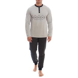 Lang&auml;rmliger Pl&uuml;sch-Winterpyjama KLP3 f&uuml;r Herren