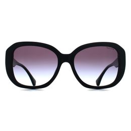 Ralph by Ralph Lauren RA5321U 50018G gl&auml;nzende schwarze Sonnenbrille mit grauem Farbverlauf