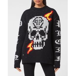 Philipp Plein Rundhalspullover Skull