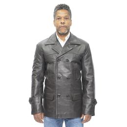 Herren-Peacoat aus Rindsleder-Krakaw