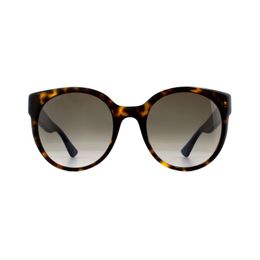 Gucci Sonnenbrille GG0035S 004 Havanna Glitter Blau und Rot Braun