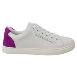 Dolce & Gabbana Dolce & Gabbana Wei&szlig;e Wildleder-Low-Top-Sneaker Schuhe