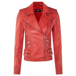 Damen Leder Brando Bikerjacke-Loddon