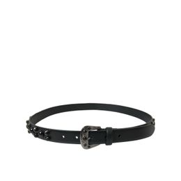 Dolce & Gabbana Dolce & Gabbana schwarzer verzierrter Lederg&uuml;rtel mit gravierter Schnalle