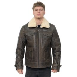 Klassische Safari-Jacke aus Schaffell f&uuml;r Herren &ndash; Arezzo