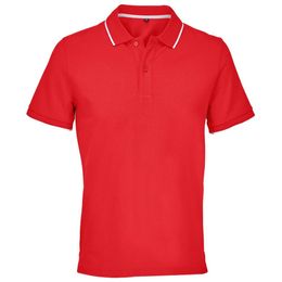 SOLS - "Palermo" Poloshirt f&uuml;r Herren/Damen Unisex (Leuchtend Rot/Wei&szlig;)