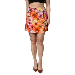 Dolce & Gabbana Blumiges Minirock mit Knopfdetails