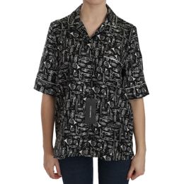 Dolce & Gabbana Dolce Gabbana Musikinstrumente Seidenhemd