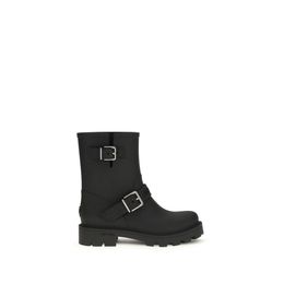 Jimmy Choo Schwarze Polyurethan Regenstiefel