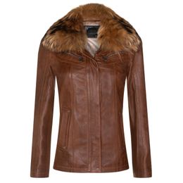 Damen Slim Fit Leder Parker Jacke-Millom