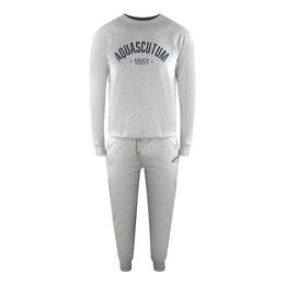 Aquascutum - "Old School" Trainingsanzug f&uuml;r Herren, Rundhalsausschnitt (Grau)