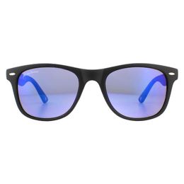Montana Sonnenbrille MS10 Matte Black Rubbertouch Revo Blue