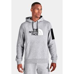 The North Face Logo Woven Pocket Hoodie in Hellgrau