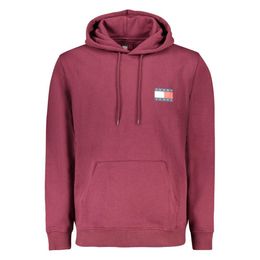 Tommy Hilfiger Rotes Baumwoll-Herren-Sweatshirt mit Kapuze