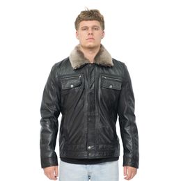 Herren Trucker Shirt Lederjacke-Galway