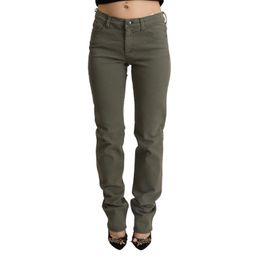 Ermanno Scervino Graue Tiefe Taille Baumwoll Skinny Denim Jeans