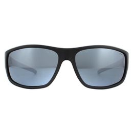 Polaroid Wrap Mens Schwarz Grau Polarisierte Sonnenbrille