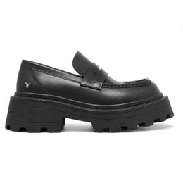 Windsor Smith &ndash; Klobige Loafer aus schwarzem Leder &ndash; True