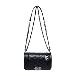 Isabella Rhea Schwarz Rindsledertasche