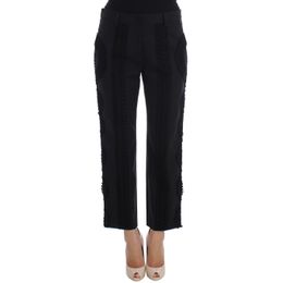 Dolce & Gabbana Latzhose mit Spitzendetails, verk&uuml;rzte Form
