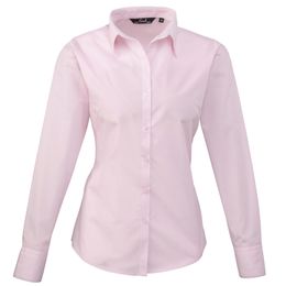 Premier - Bluse f&uuml;r Damen Lang&auml;rmlig (Rosa)